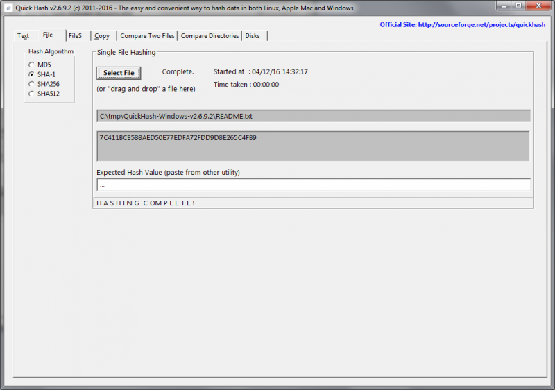 qh3 – QuickHash GUI
