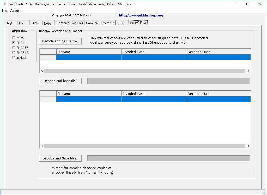 QuickHash-DecodedBase64Data | QuickHash GUI
