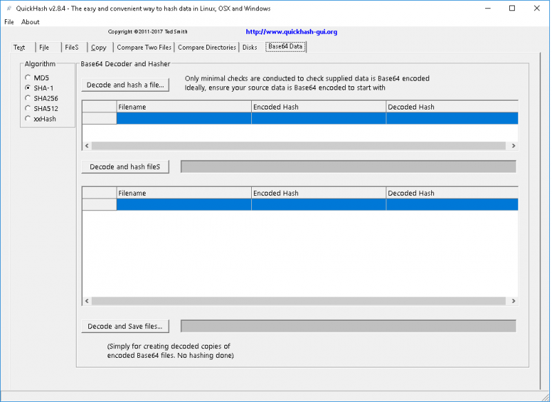 QuickHash-DecodedBase64Data | QuickHash GUI