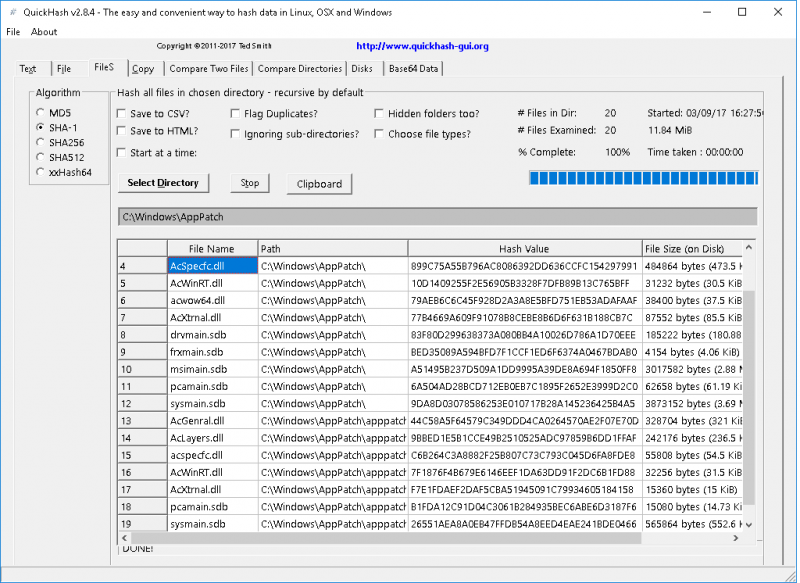 QuickHash-FileSTab | QuickHash GUI