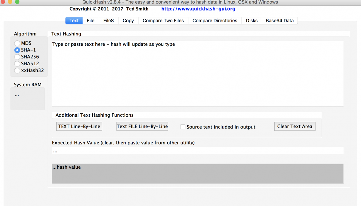 QuickHash-Screenshot_OSX1 | QuickHash GUI