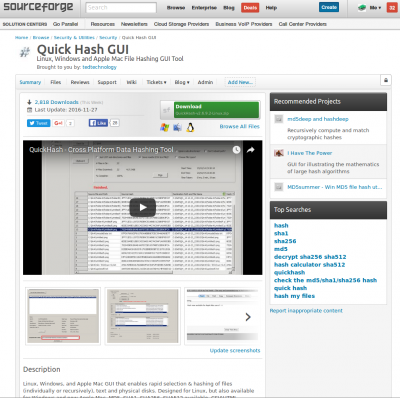 Read about QuickHash GUI, its history and open-source nature